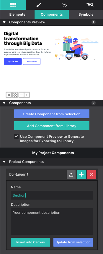 Content Pane Components